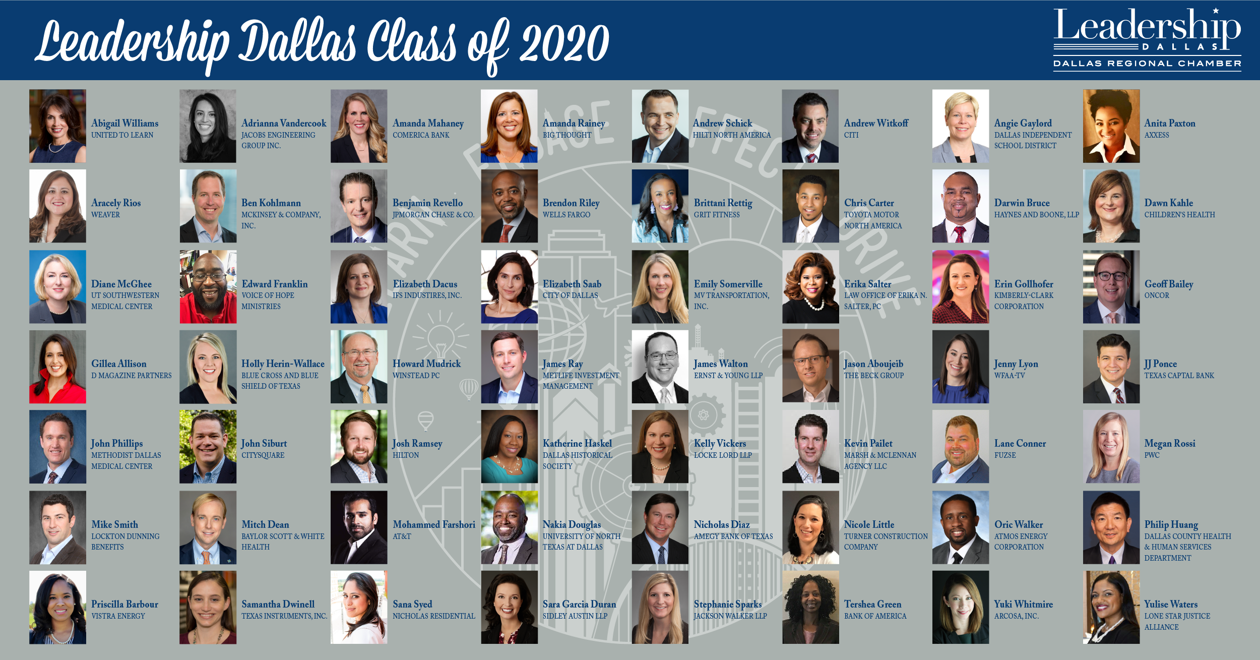 Leadership Dallas Class of 2020 | Dallas Regional Chamber